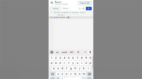 Hello Worldfirst Program In Python 🐍 Youtube