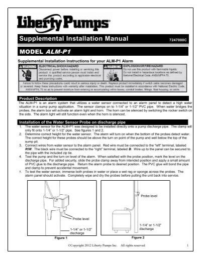Supplemental Installation Manual Liberty Pumps