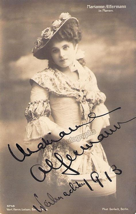 Alfermann Marianne Signed Photo Authentic Guaranteed Tamino