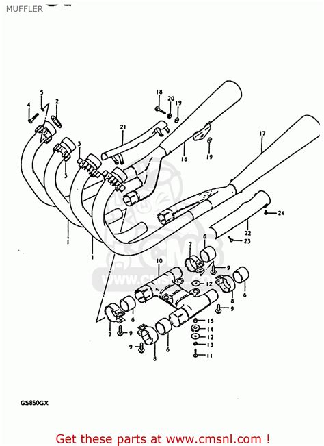 Suzuki Gs850g 1981 X E01 E02 E04 E17 E18 E21 E22 E24 E25 E26 E34 E39