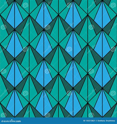 Retro Pattern Of Geometric Shapes Colorful Mosaic Backdrop Stock Vector Illustration Of