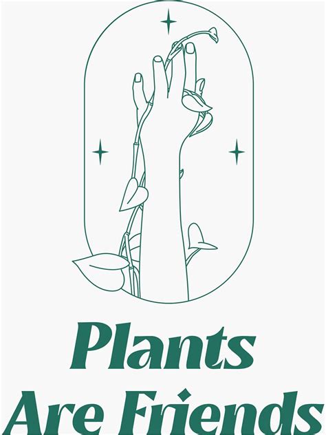 Plants Are Friends Sticker By Yellow Merch Redbubble