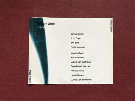 William Orbit Pieces In A Modern Style 1995 65564941