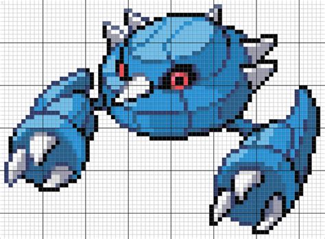Metang Pixel Art Pattern Pixel Art Pattern Pokemon Cross Stitch
