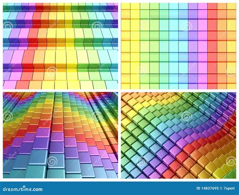 Colorful Rainbow Boxes Stock Illustration Illustration Of Lines 14837695