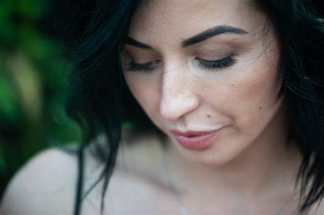 Premium Photo Portrait Of Beautiful Black Hair Caucasian Young Woman