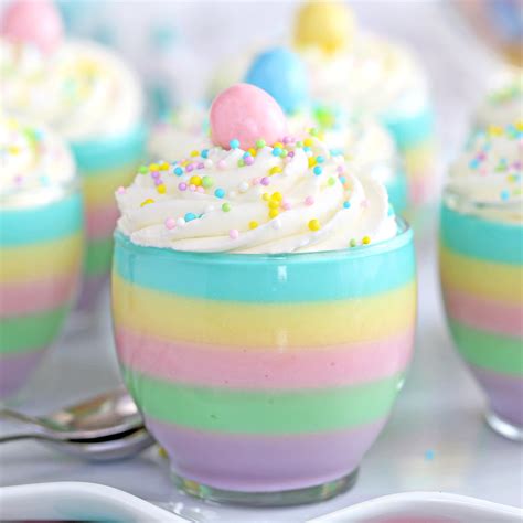 Pastel Rainbow Gelatin Cups Sugarhero