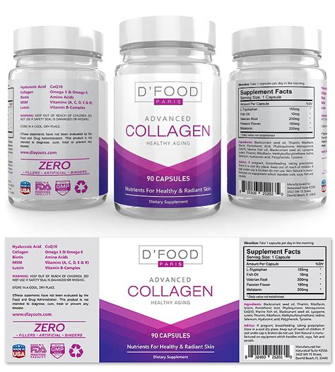 Beauty Collagen Supplement Label Template Lp09202lt Gettylayouts