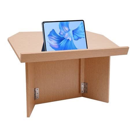Wooden Foldable Tabletop Podium Desktop Oak Lectern Podium 1102lbs Max
