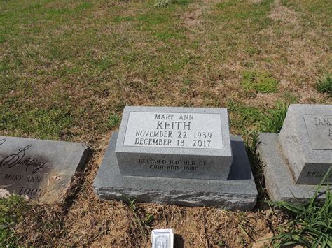 Mary Ann Keith 1939 2017 Find A Grave Memorial