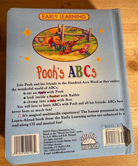 Disney Winnie The Pooh Poohs Abcs A Learn Aloud Book With Musical Cd
