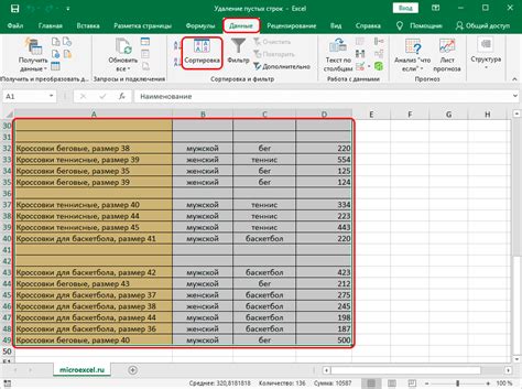 Как в Excel очистить таблицу Удаление таблицы