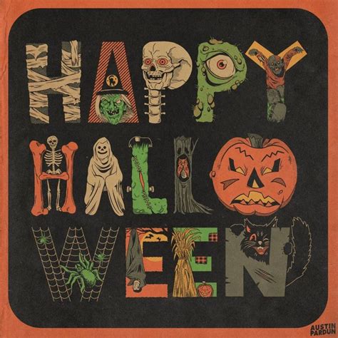 Happy Halloween Card Art By Austin Pardun