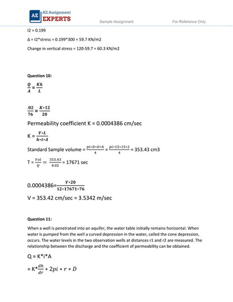 Civil Engineering Sample Assignment Solution Pdf