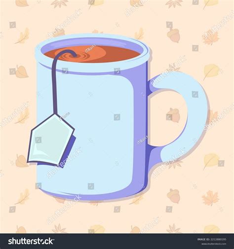 Cup Tea Paper Tea Bag String Stock Vector Royalty Free 2212880195