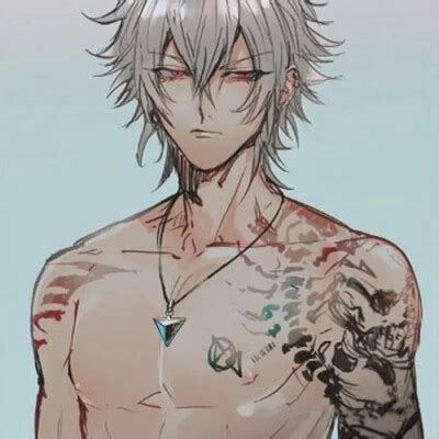 拿图说一声谢谢 动漫男头纹身男头 堆糖，美图壁纸兴趣社区