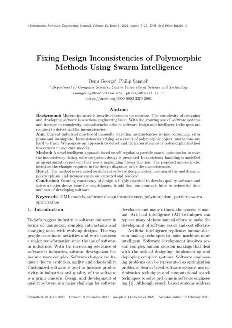 Pdf Fixing Design Inconsistencies Of Polymorphic Methods Using
