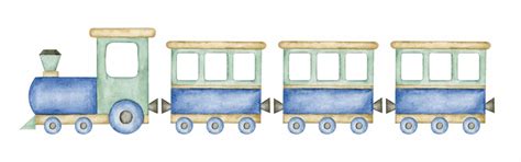 Premium Vector Wooden Eco Toy Vintage Train With Empty Wagons