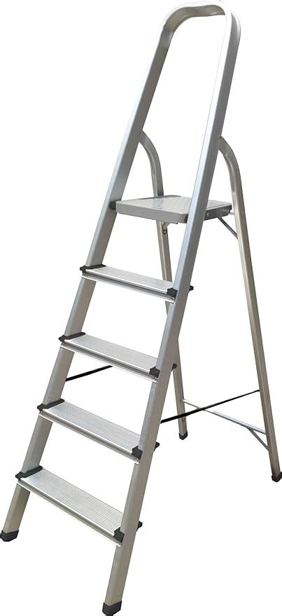 Hyfive Aluminium Step Ladder 5 Step Non Slip Treads Ladder Made