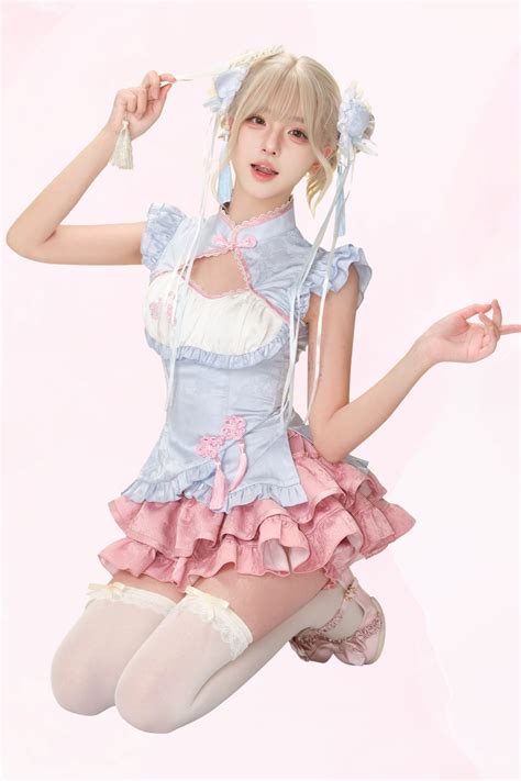 ココナッツ プリントトップス ピンクジャガードケーキスカート ガーリー トップス スカート 丈