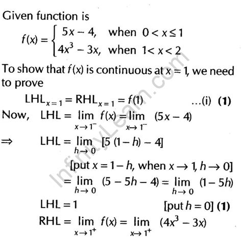 Important Questions For Class Maths Chapter Continuity And Differentiability