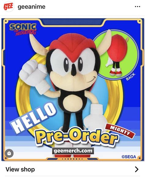 New Official Ge Mighty Plush R Sonicplushes