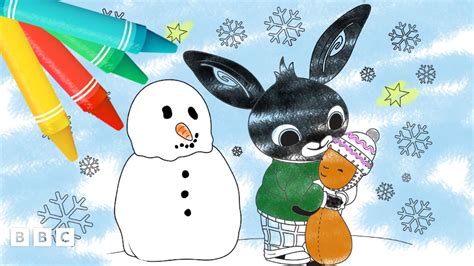 Bing Christmassy Colouring Sheets Cbeebies