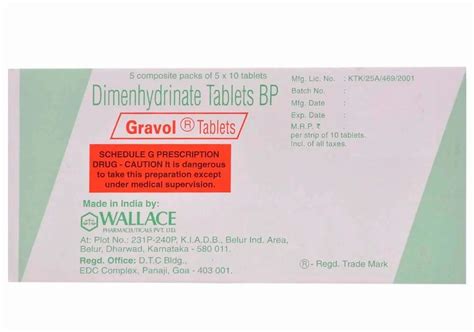 Dimenhydrinate Tablets 50 Mg At ₹ 250stripe Mominpura Nagpur Id