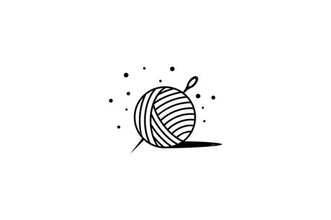 Premium Vector Knitting Yarn Logo With Bubble Combination Shape In