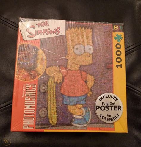 The Simpsons Bart Simpson And Skateboard Photomosaics Jigsaw Puzzle 1000