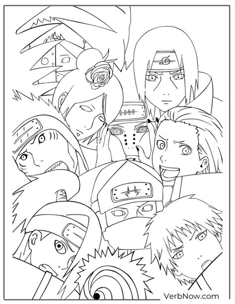 Naruto And Friends Coloring Pages