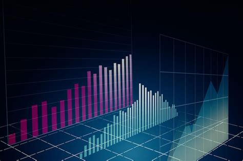 premium photo abstract financial and data charts 3d rendering