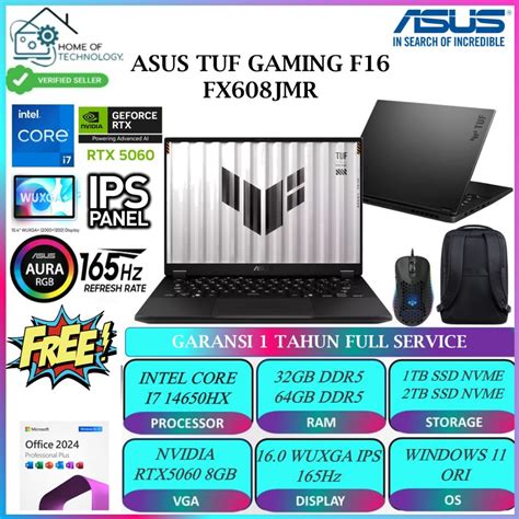 Jual Asus Tuf Gaming F16 Fx608jmr Intel Core I7 14650hx Ram 64gb Ddr5