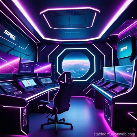 Space Command Center Operations Stable Diffusion Online