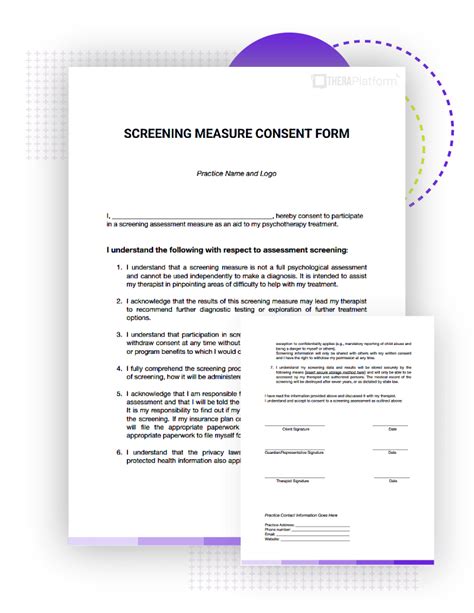 Screening Measure Consent Form