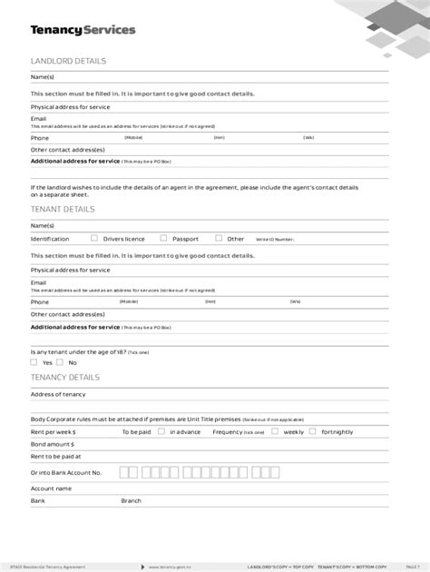 Tenant Agreement Form Fill Out And Sign Online Dochub