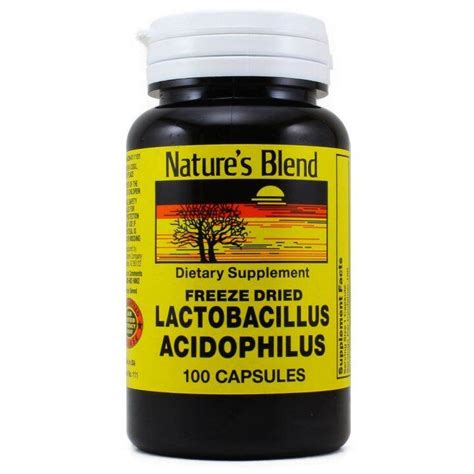 Natures Blend Freeze Dried Lactobacillus Acidophilus 100 Capsules