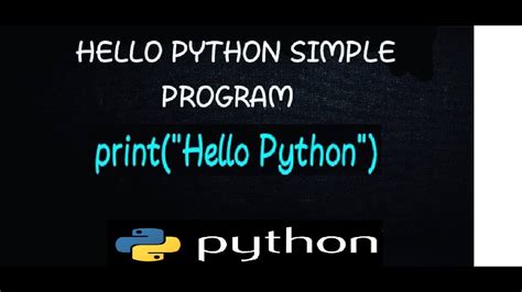 Python For Beginners Python Hello World Program Youtube