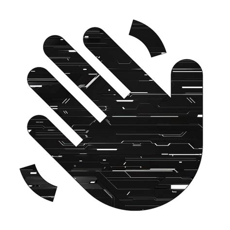 Premium Photo Photo Icons Hand Wave Icon Photo Black White Scratch