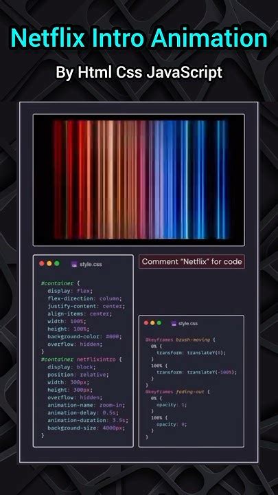 Netflix Intro Animation By Html Css And Javascript 👑 Coding Css