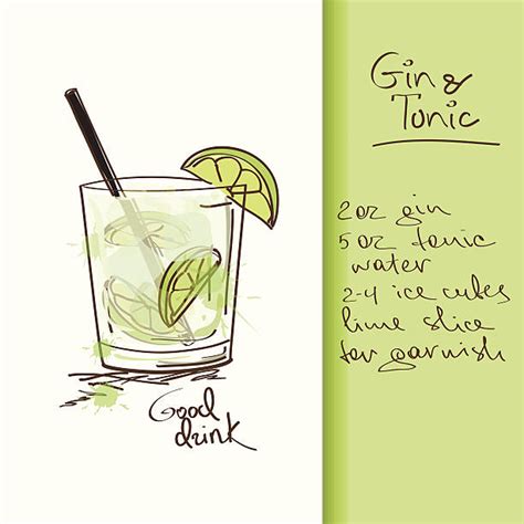 Gin Tonic Copa Vectores Libres De Derechos Istock