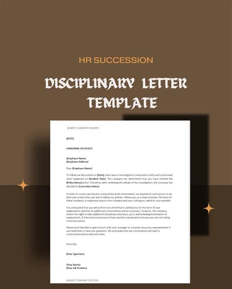Employee Disciplinary Letter Template Disciplinary Letter Template
