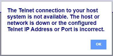Connection Error Messages