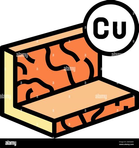 Copper Metal Profile Color Icon Vector Illustration Stock Vector Image