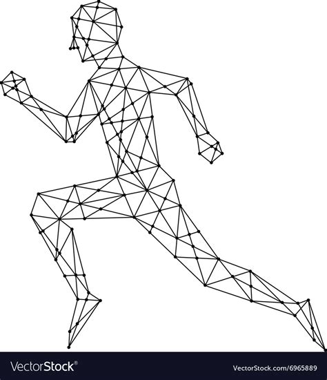 Graphic Man Running Royalty Free Vector Image VectorStock