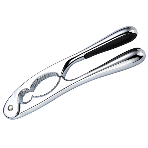 Niceauty Nut Cracking Nut Cracker Tool Plastic Silver Ergonomic Handle