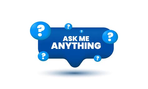 Illustration Icon 3d Blue Ask Me Anything Lettering Your Blog 14177271