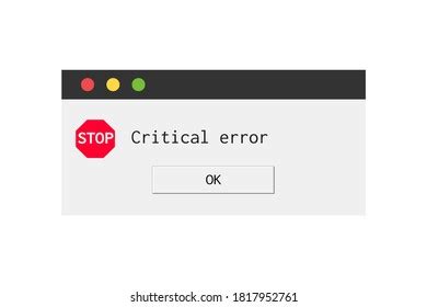 Modern Error Message Dialog Box System Stock Illustration Shutterstock