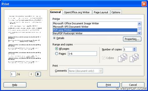 Print Documents Of Openoffice To Pdf And Send Pdf By Email Verypdf Knowledge Base