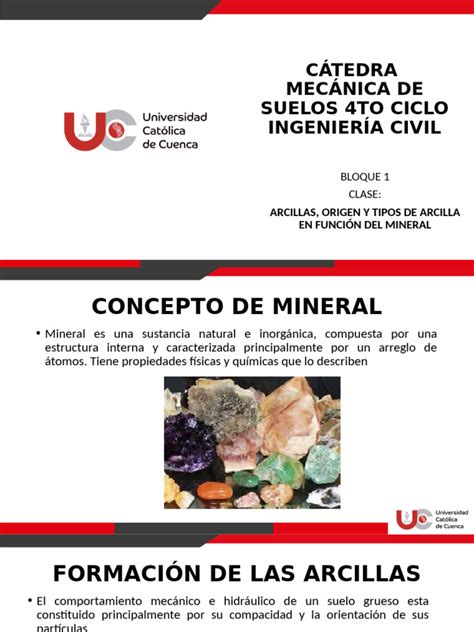 Tipos De Arcillas Y Minerales En Suelos Pdf Minerales Arcilla